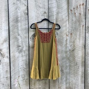 THML | Tops | Thml Aztec Print Tank Top W Flounce Bottom | Poshmark